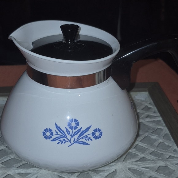 Corningware | Dining | Corningware Cornflower Print Tea Pot 3c Enamal ...